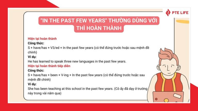 In the past few years dùng thì gì? 98% Người học nhầm